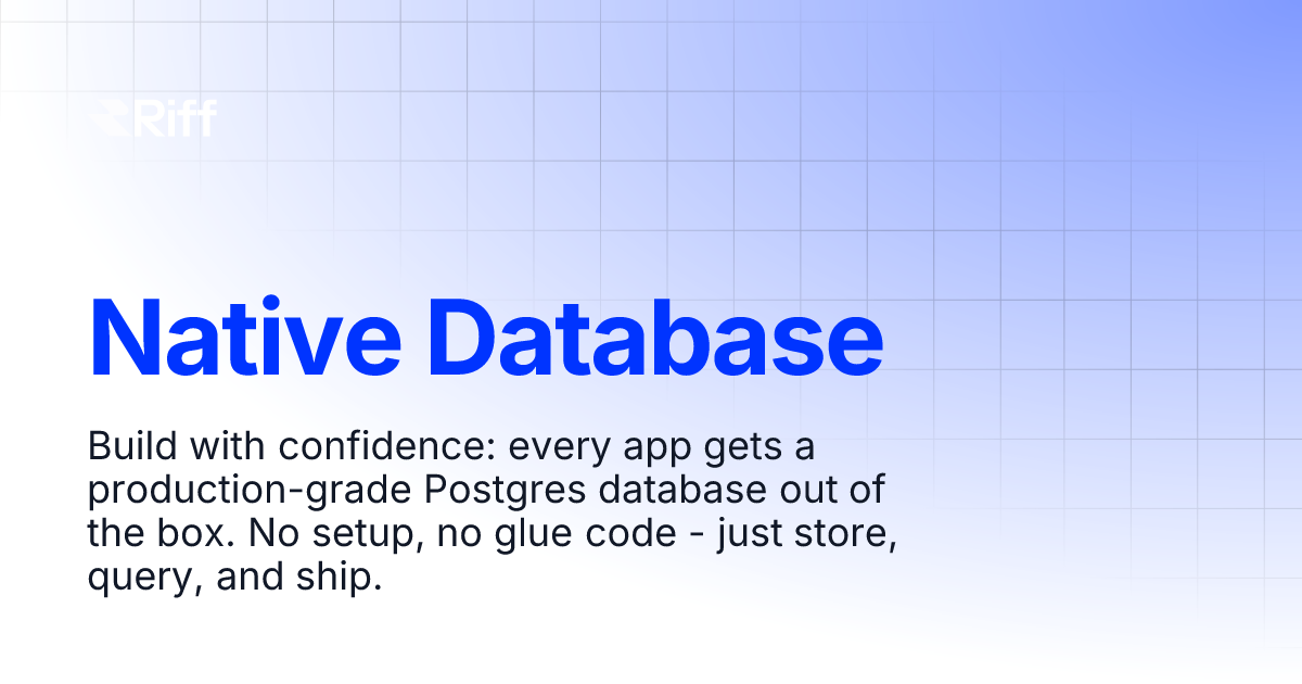 Native Database | Riff
